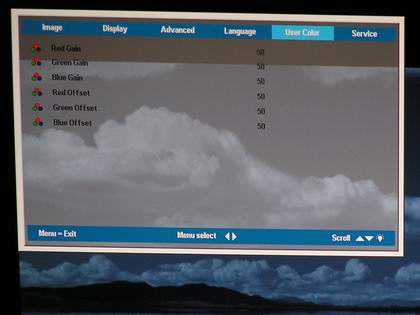Planar 7060 Projector: Menus - Projector Reviews