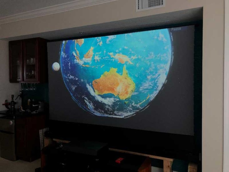 VividStorm 120" ALR Riser Floor Screen For Laser TVs, UST Projectors ...